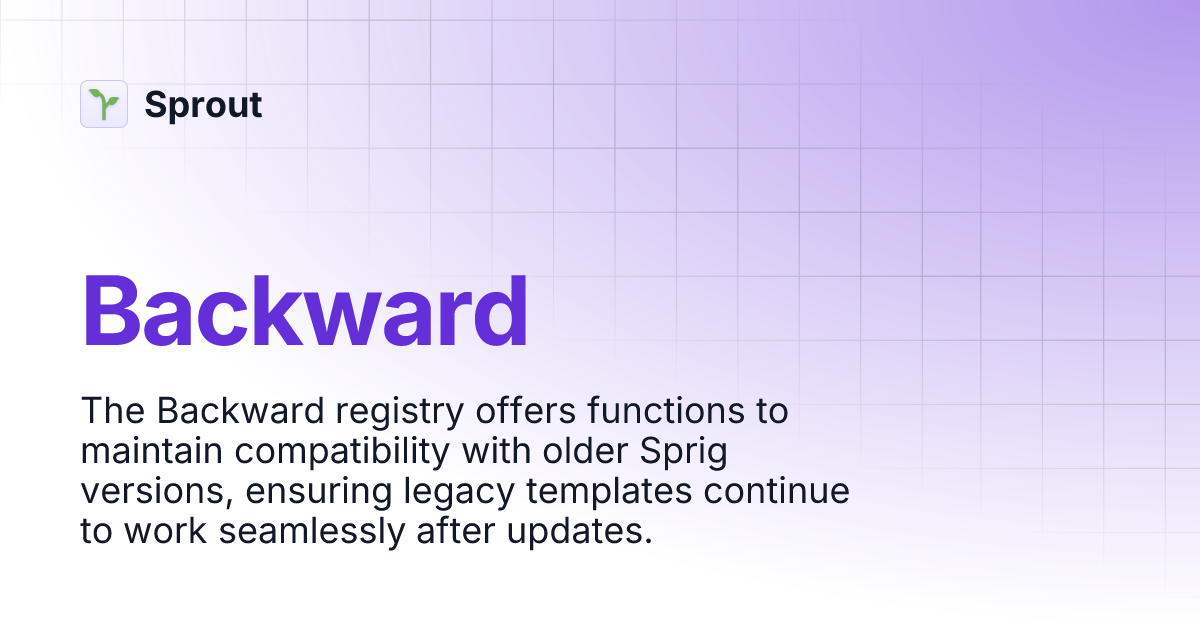 Backward | Sprout