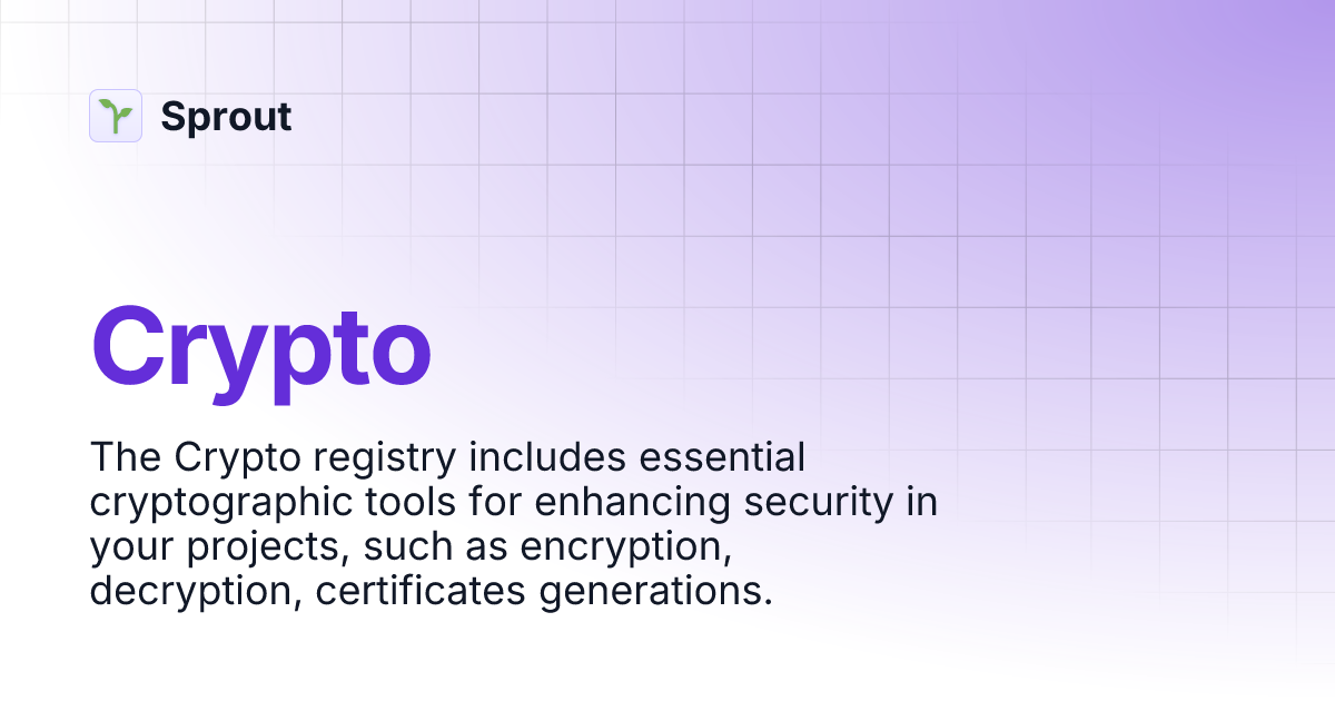 Crypto | Sprout